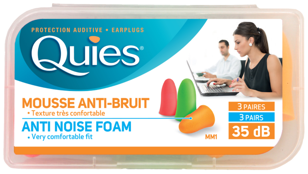 Quies Anti-Noise Foam Fluo EarPlugs (Adult) | Free Delivery in Lebanon