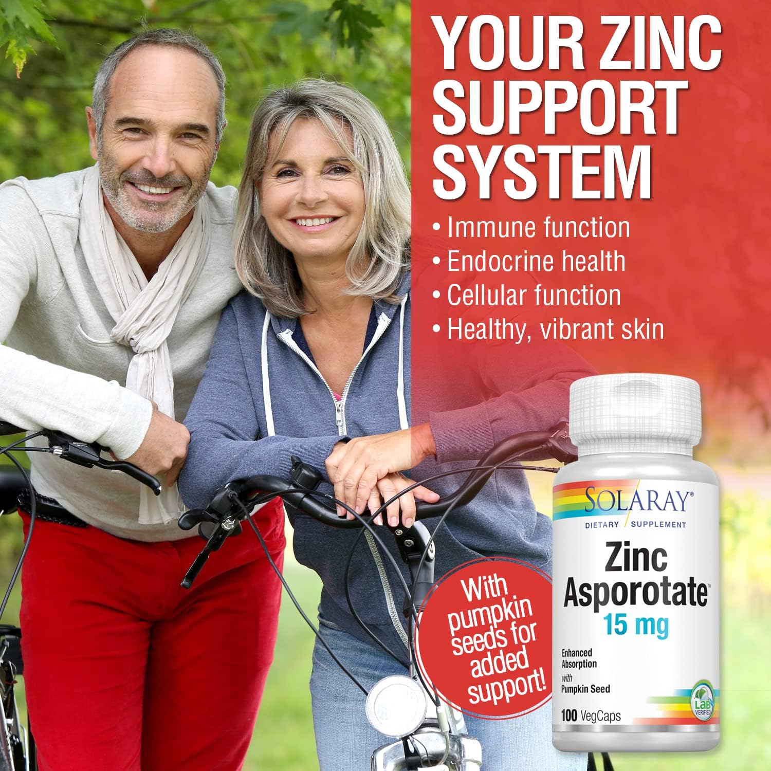 Solaray Zinc Asporotate 15mg | Free Delivery in Lebanon